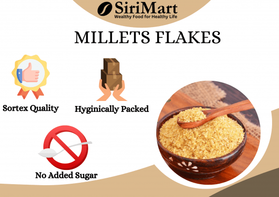 SiriMart Soaked Millet Flakes Combo of 4 | 500gms Each | Healthy ...