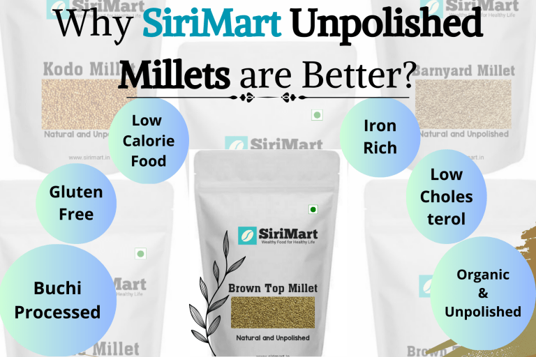 SiriMart Organic Unpolished Millets Flour | 1Kg Each | Combo pack of 5 ...