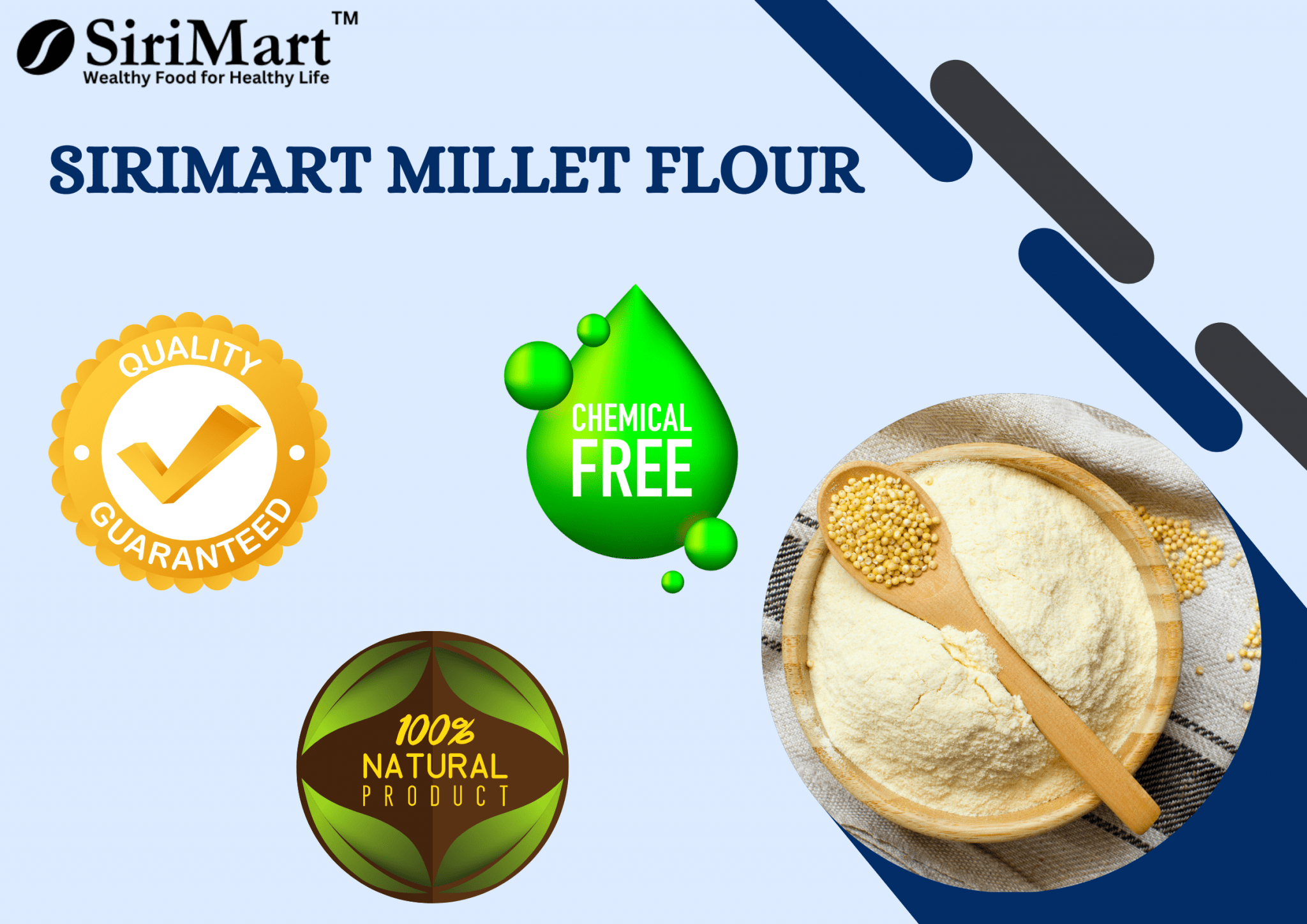 SiriMart Organic Unpolished Positive Millets Flour – 500gm Each ...