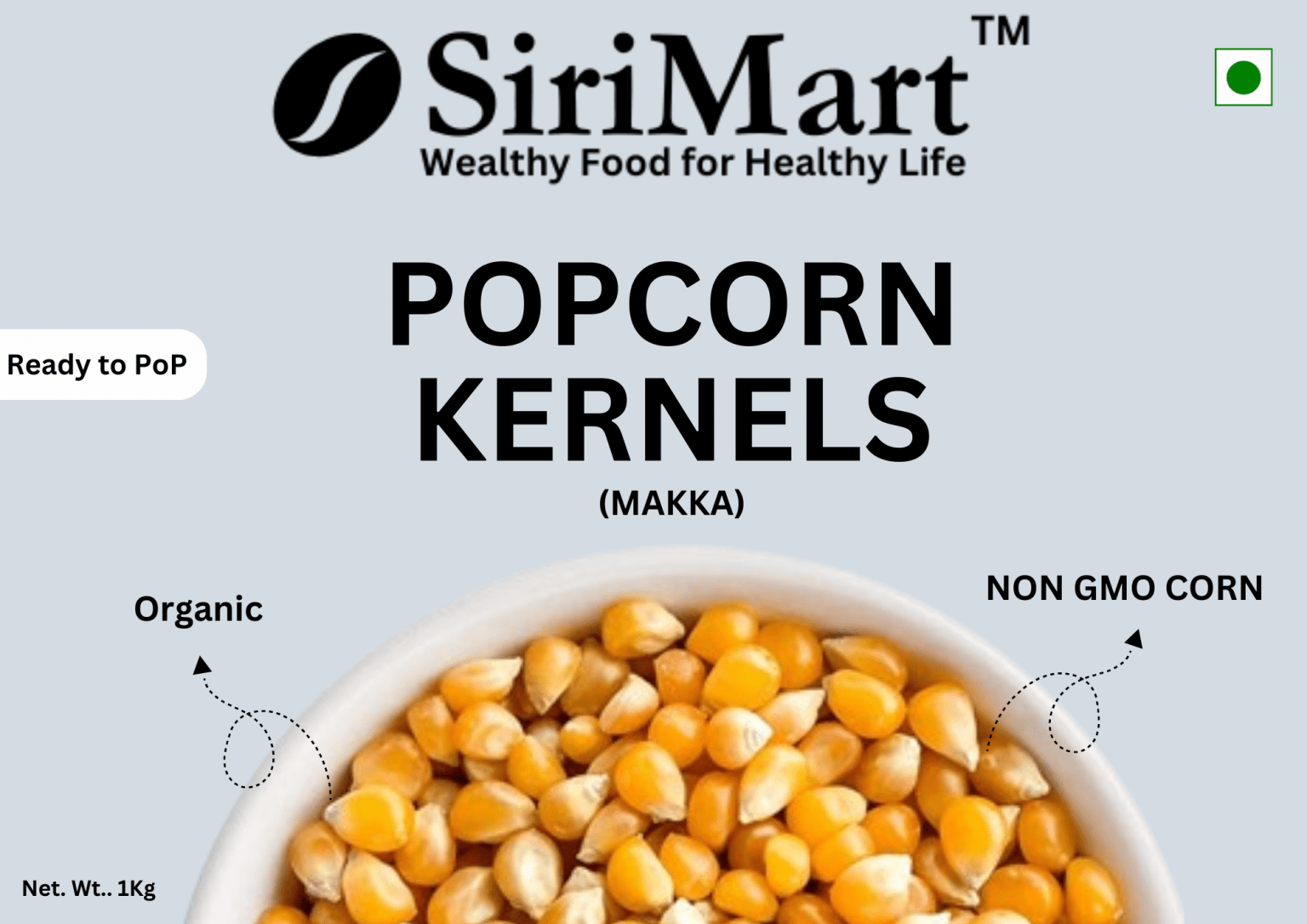 SiriMart Pop Corn kernels | 1kg - SiriMart