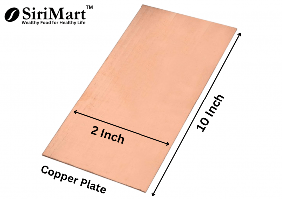 SiriMart Pure Copper Plate for Making Structured Water 2 X 10inch with ...